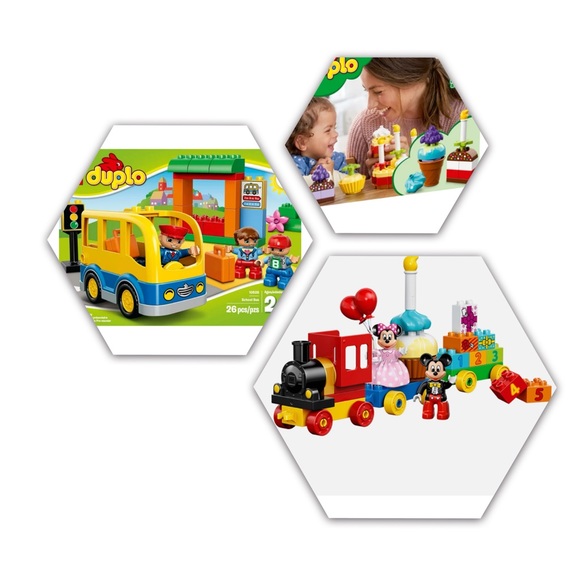 Lego | Toys | Duplo Sets Mickey Minnie Train Birthday Bus Stop Duplo ...